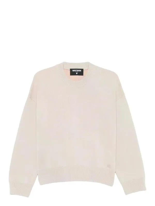 WRSTBHVR Dropped-shoulder V-neck Sweater - Grey