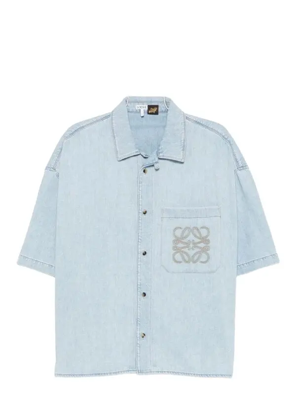 Loewe Denim Cotton Shirt - Sky Blue