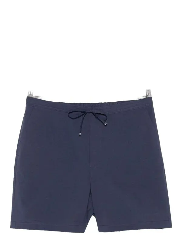Loewe Cotton Blend Shorts With Drawstring Waist - Blue