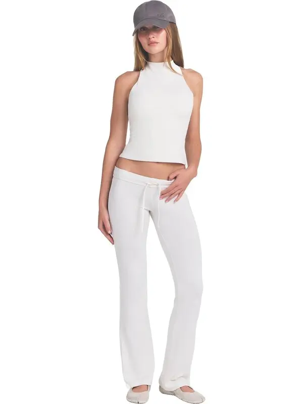 SKIMS Matte Racerback Mock Neck Tank - Ivory