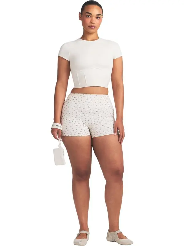 SKIMS Cropped Corset Tee - Ivory
