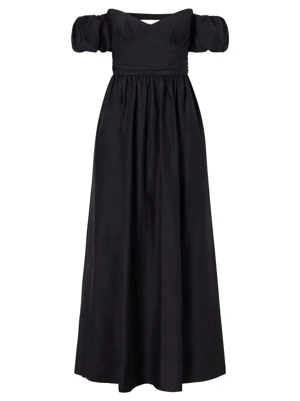 Matteau Off Shoulder Midi Dress - Black