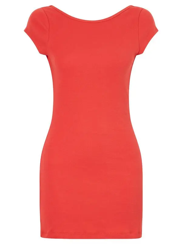 Matteau Open-back Cotton-jersey Mini Dress - Red
