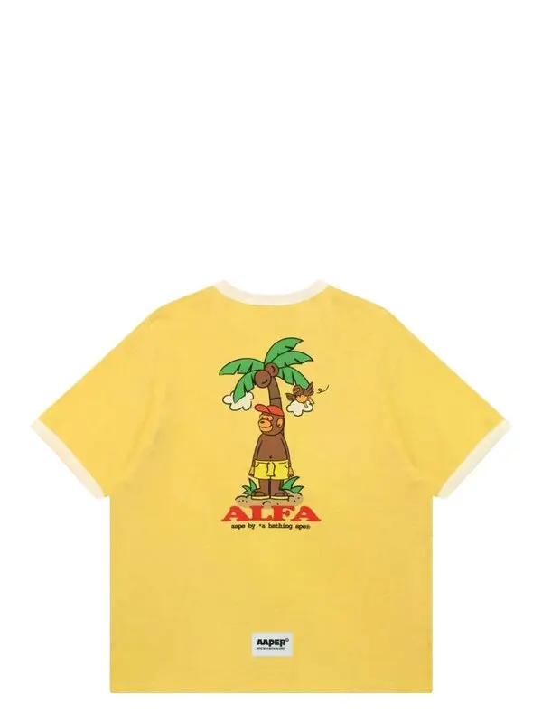 AAPE BY *A BATHING APE Graphic-print T-shirt - Yellow