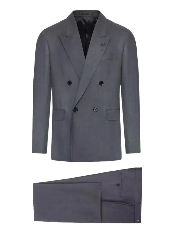 LARDINI Double-breasted Suit - Grey