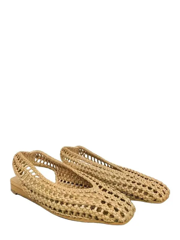 POCHE PARIS Woven Slingback Pumps - Neutrals