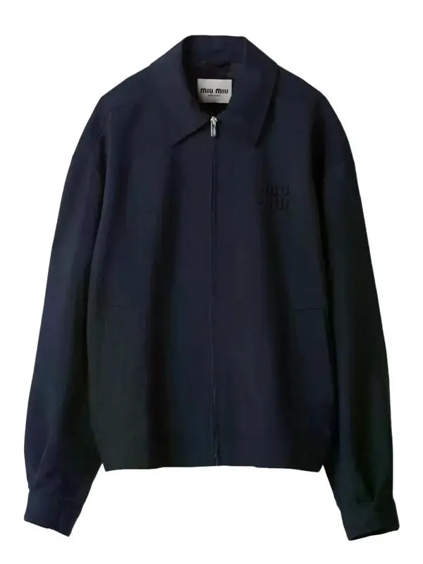 Miu Miu Mohair Blouson Jacket - Blue
