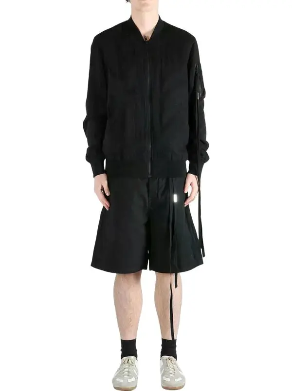 ANN DEMEULEMEESTER Zip-up Bomber Jacket - Black