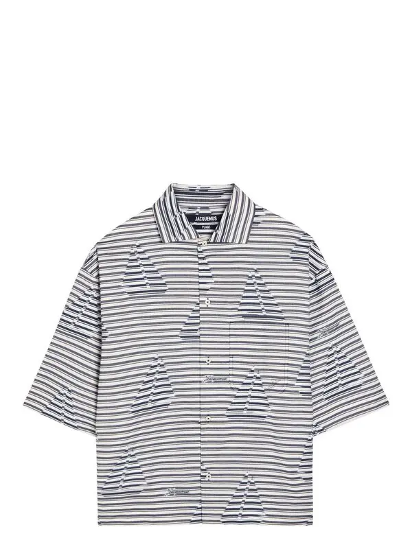 Jacquemus La Chemise Plage Striped Jacquard Cotton Shirt - Multicoloured