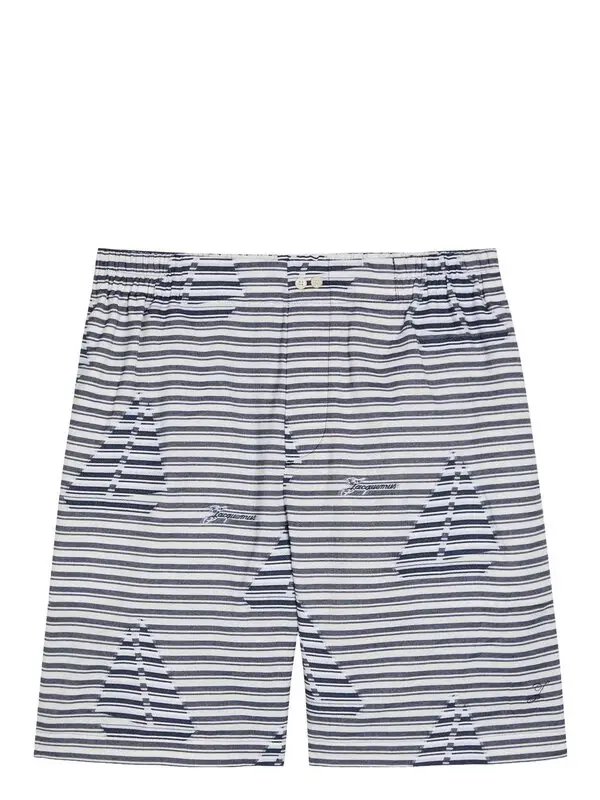 Jacquemus Le Short Caleçon Striped Jacquard Cotton Shorts - Multicoloured