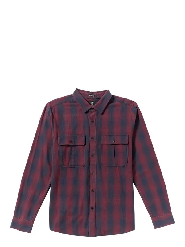 Volcom Shadowstone Flannel Long Sleeve Shirt - Navy