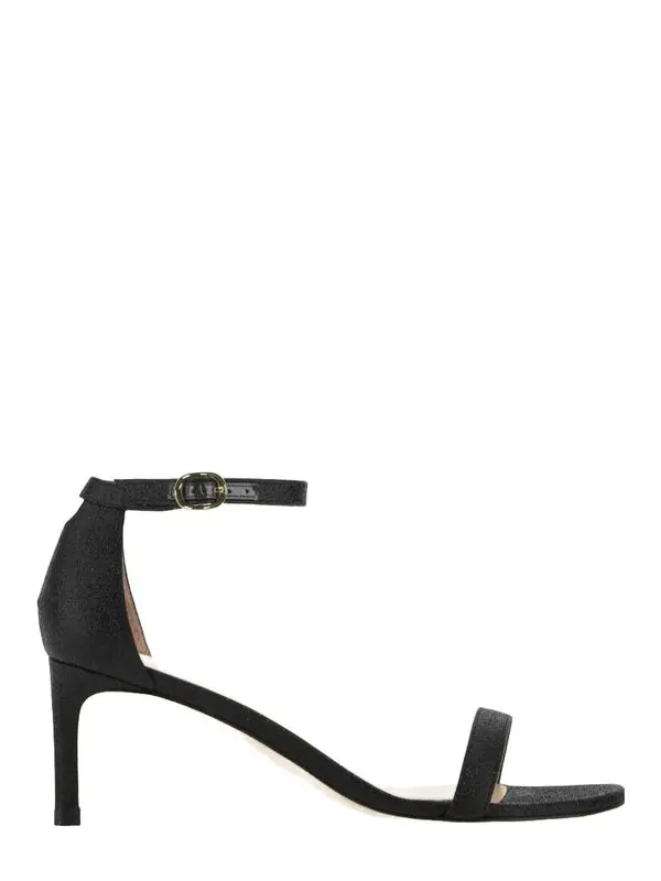 STUART WEITZMAN Nunakedstraight Glitter Sandals - Black
