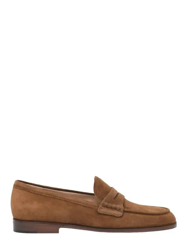 GIANVITO ROSSI Round-toe Penny Loafers - Brown