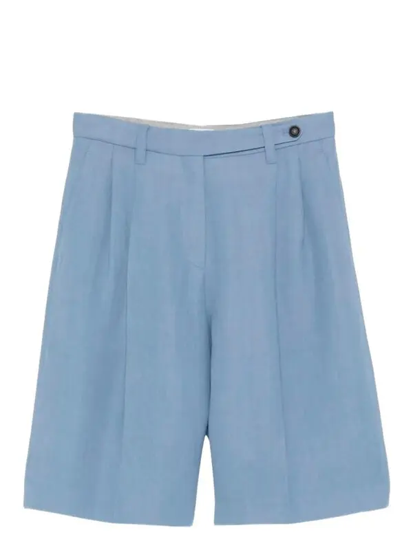 Brunello Cucinelli Fluid Twill Sartorial Bermuda Shorts - Blue