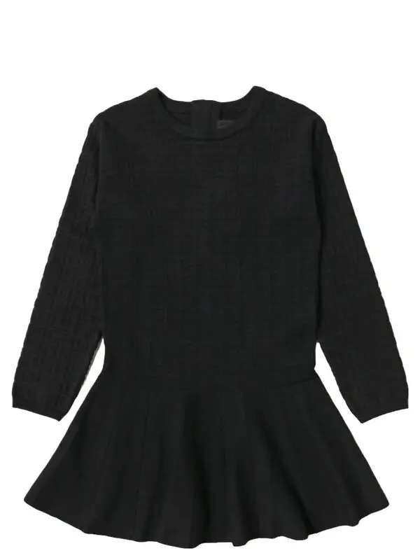 Givenchy Long Sleeve Logo Dress - Black