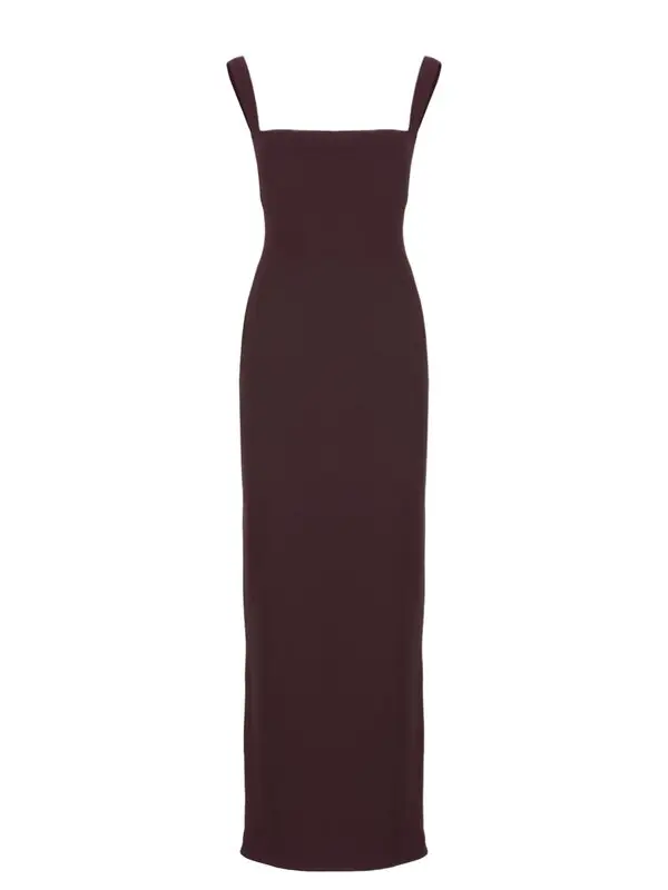Solace Joni Square-neck Sleeveless Gown - Plum