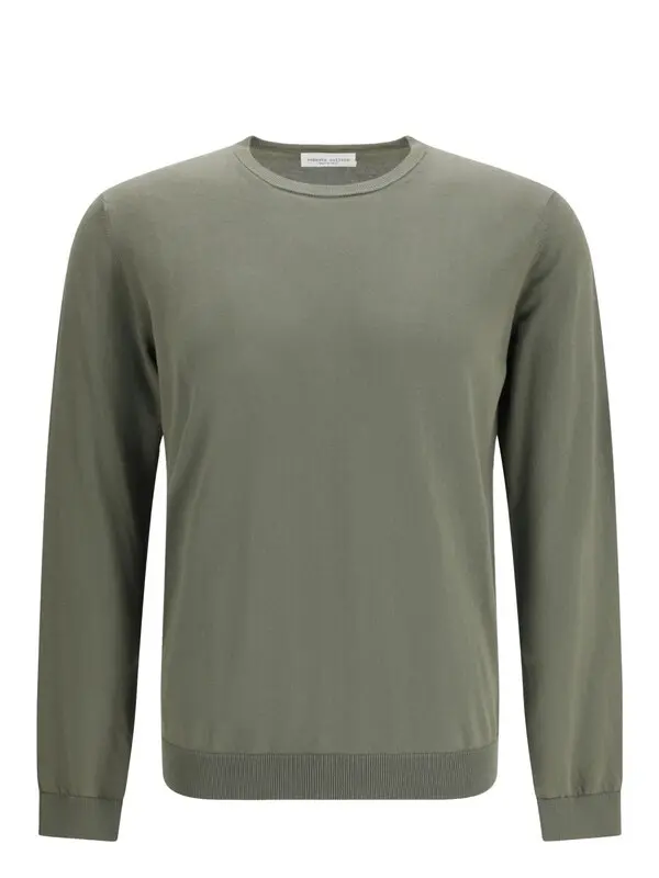 ROBERTO COLLINA Crew Neck Knitted Sweater - Gray