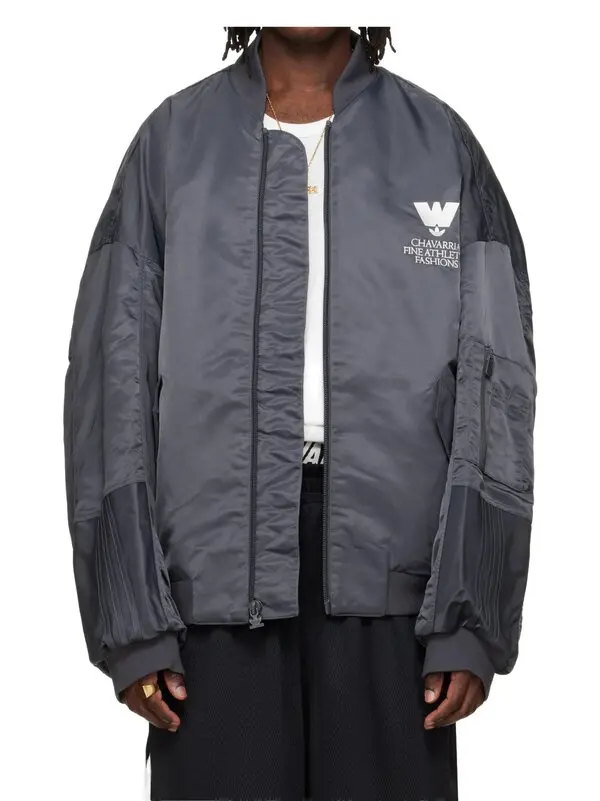 WILLY CHAVARRIA X Adidas Originals Stand Collar Bomber Jacket - Black