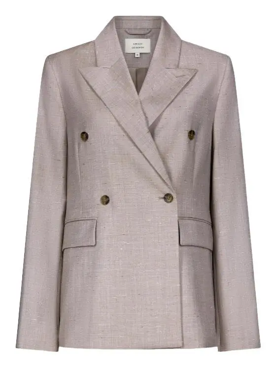 Loulou De Saison Norma Double-breasted Blazer - Beige Melange