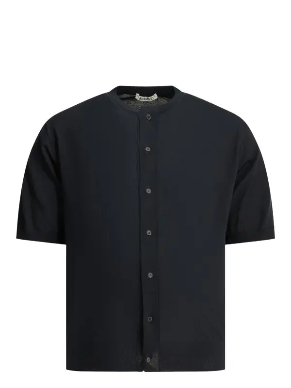 Auralee Short-sleeved Cardigan - Black