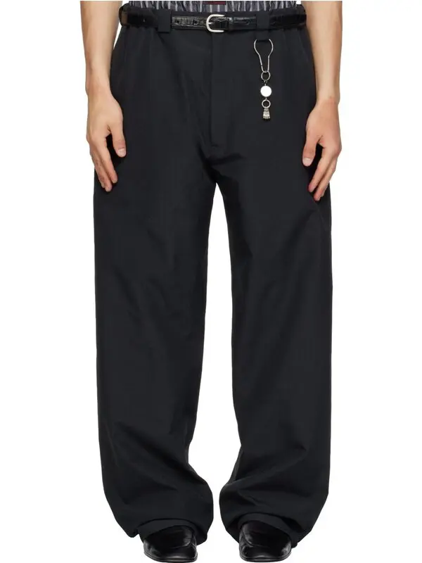 WILLY CHAVARRIA Belt Loop Casual Pants - Black