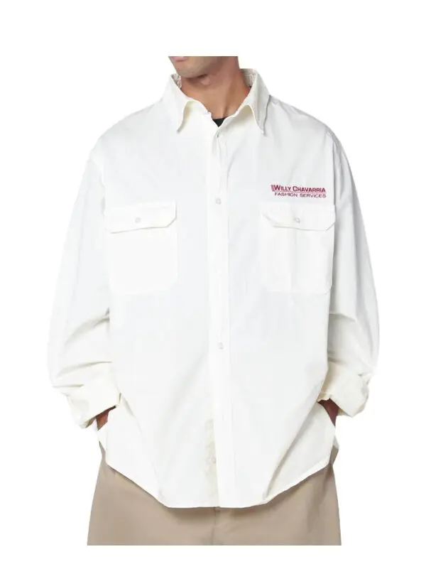 WILLY CHAVARRIA Embroidered Long-sleeved Shirt - White