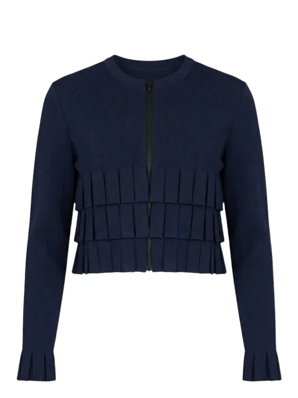 Alaïa Long-sleeved Knitwear With Ruffle Detail - Black
