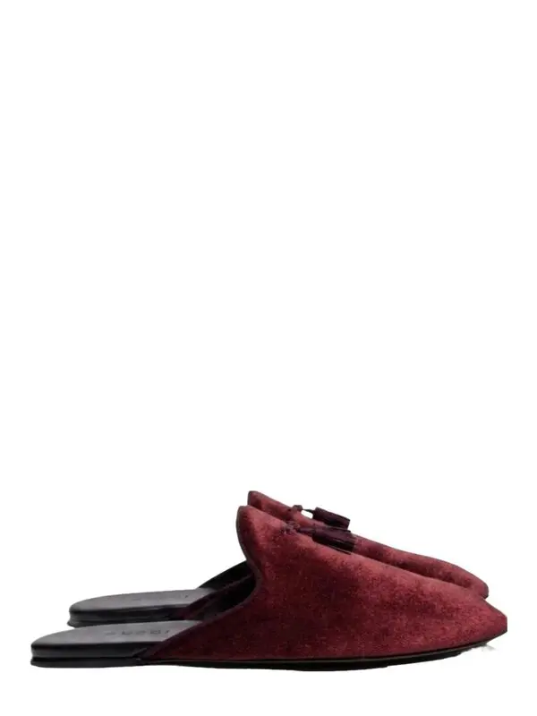 Gucci Slipper With Tassel Detailing - Burgundy