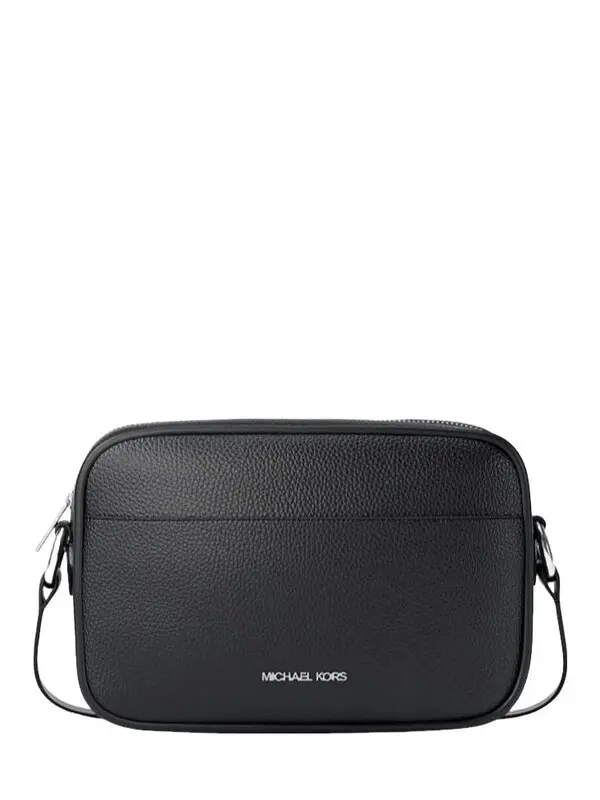 Michael Kors Jet Set Large Pebbled Leather Camera Crossbody Bag - Black