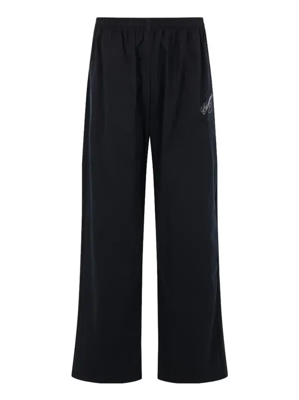 WILLY CHAVARRIA Logo-embroidered Elasticated-waist Track Pants - Black