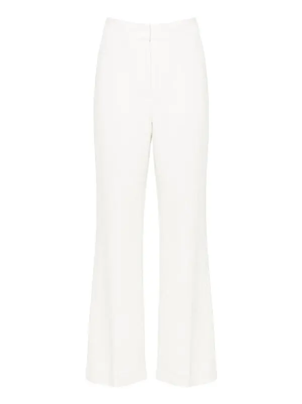 Casablanca Bouclé Tailored Wide-leg Trousers - White
