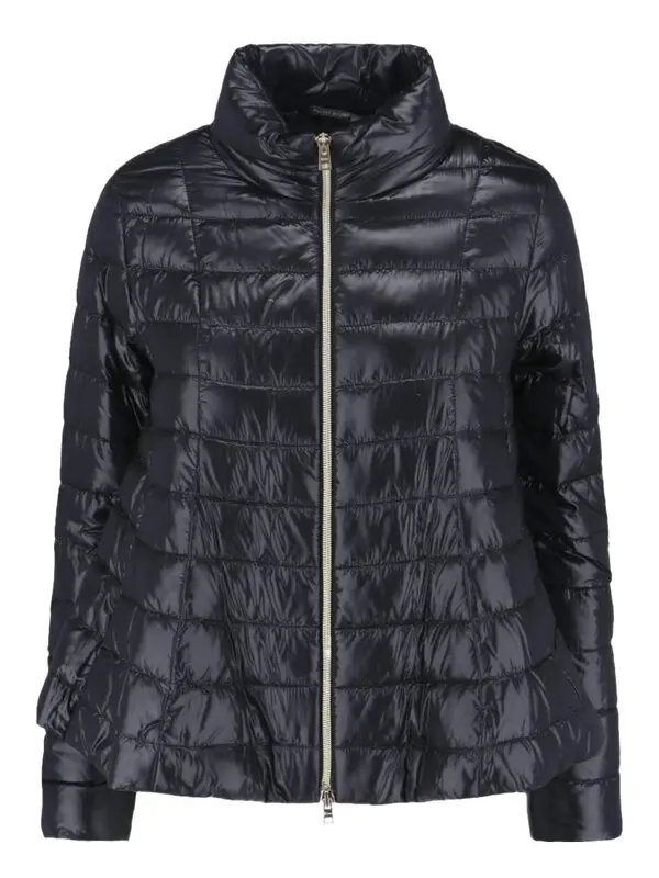 Herno Zip-up Padded Jacket With Stand-up Collar - Black