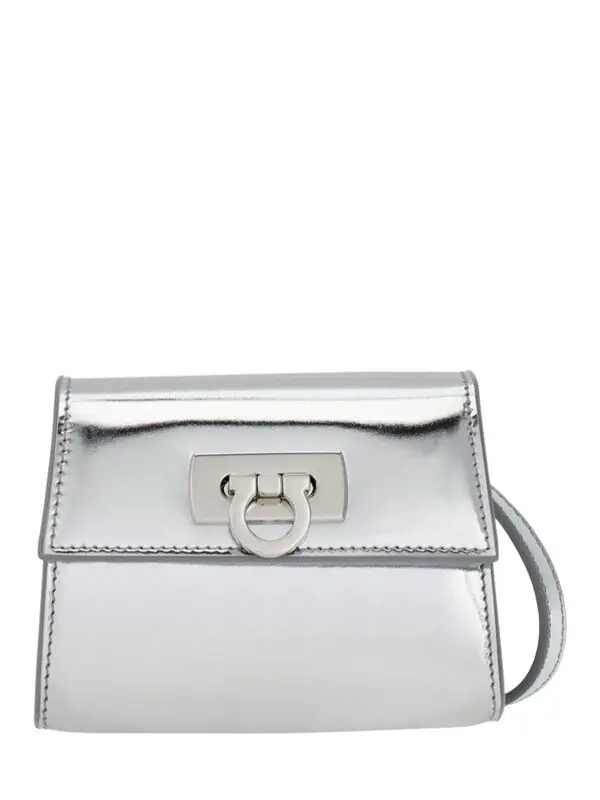 FERRAGAMO Gancini Front Buckle Clip - Silver