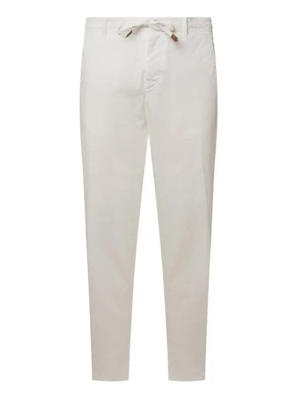 Canali Drawstring Waist Pants - White