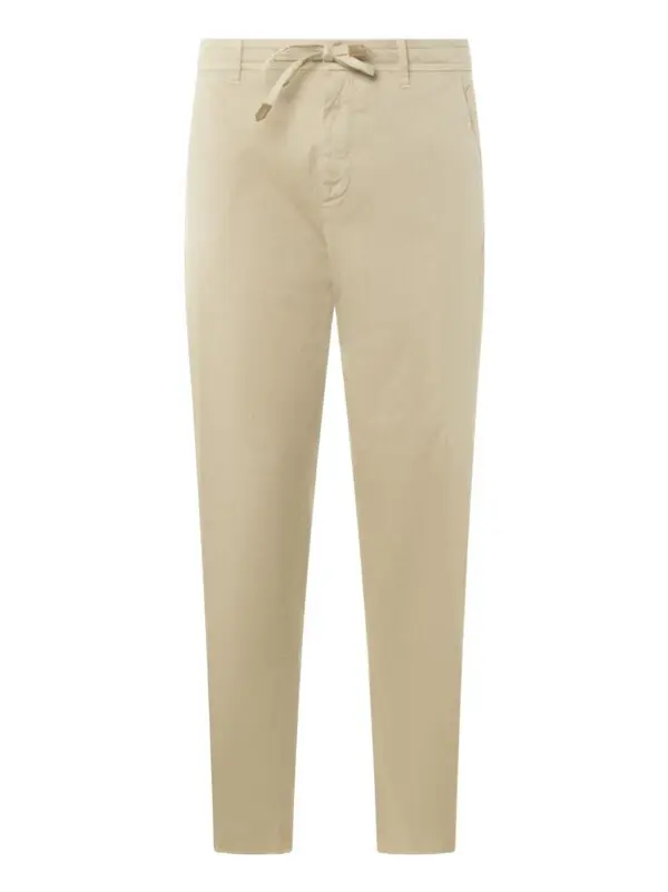 Canali Drawstring Waist Trousers - Nude