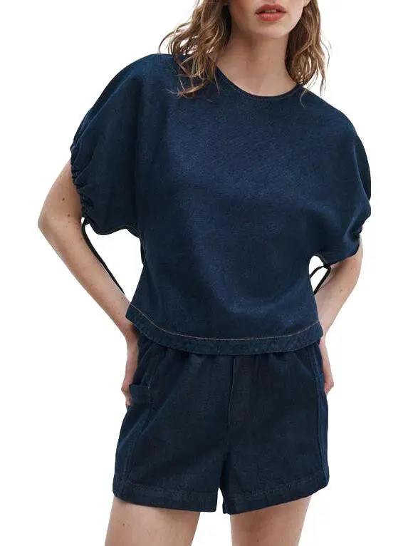 Rag & Bone Laura Tie Cuff Denim Shirt - Ocean Rinse