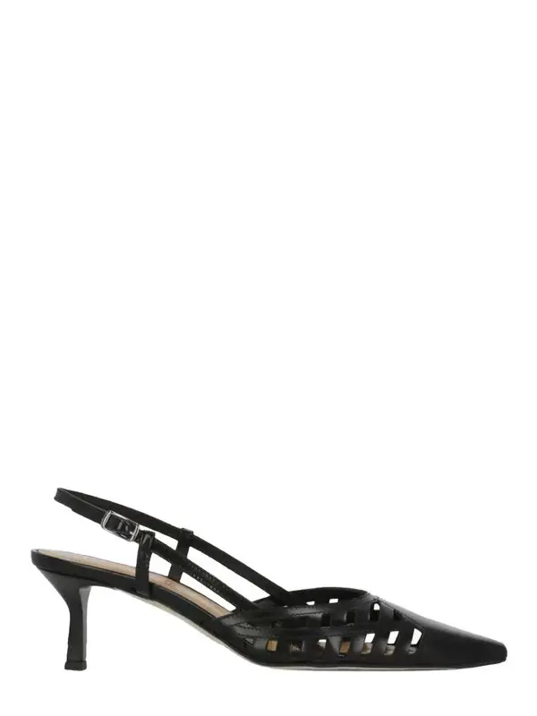 JULIE DEE Cut-out Slingback Pumps - Black