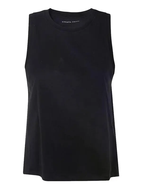 Liviana Conti Logo Patch Tank Top - Black