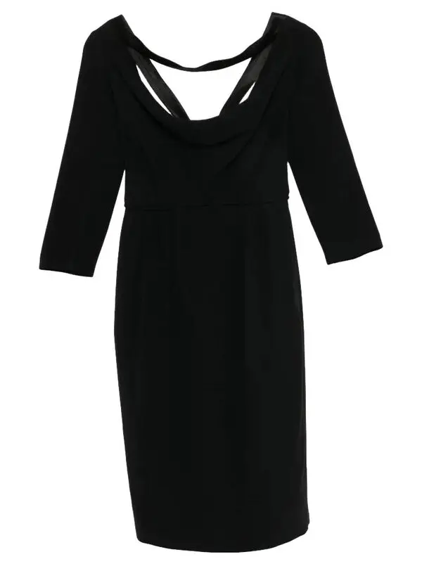 Dsquared2 Cowl Neck Three-quarter Sleeve Dress - Black