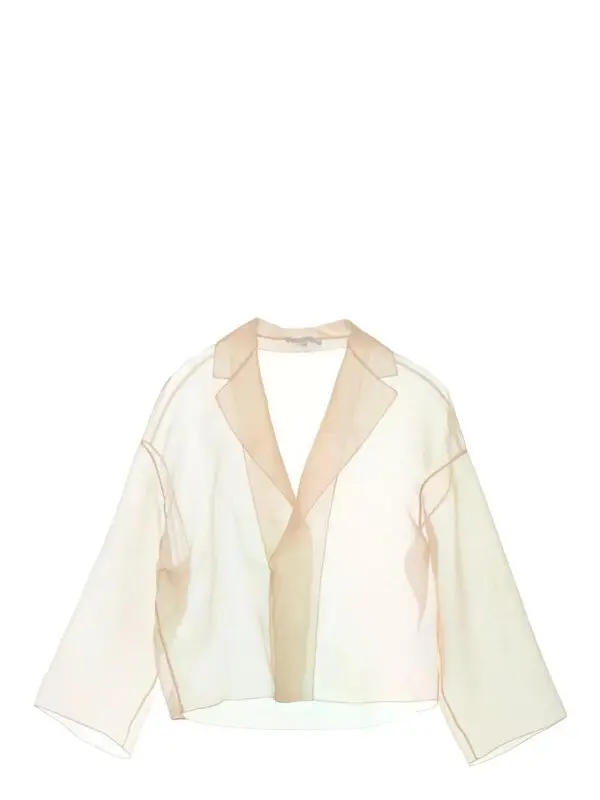 Antonelli Firenze Emma Sheer Silk Jacket - Neutrals