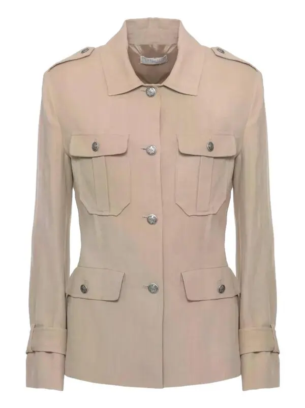Antonelli Firenze Multi-pocket Fitted Jacket - Neutrals