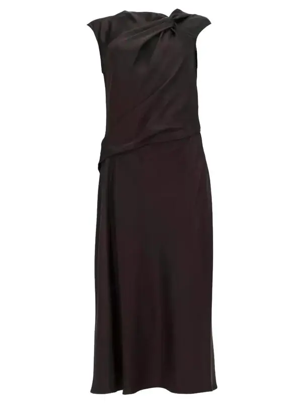 Theory Twist Midi Dress - Brown