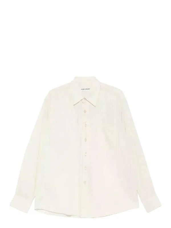 Our Legacy Above Pinstriped Shirt - Neutrals