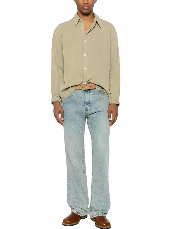 Our Legacy Beyond Crinkled-finish Shirt - Green