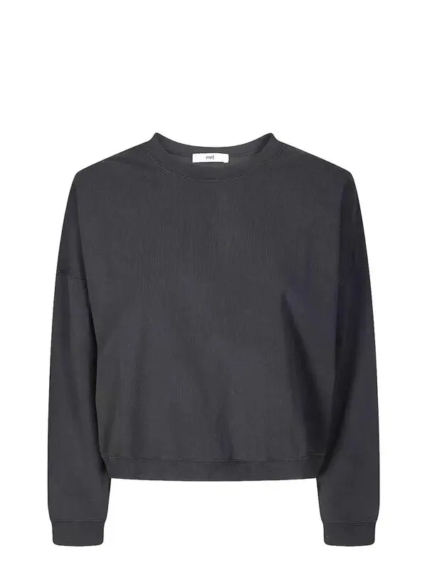 MERIPPA Crew Neck Long Sleeve Sweatshirt - Black