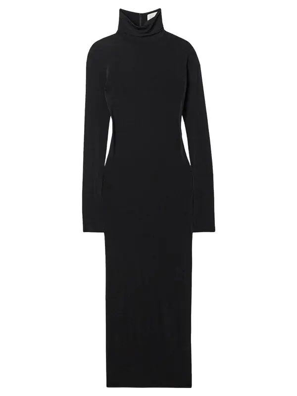 Isabel Marant Étoile Vanessa Stretch-jersey Turtleneck Midi Dress - Black