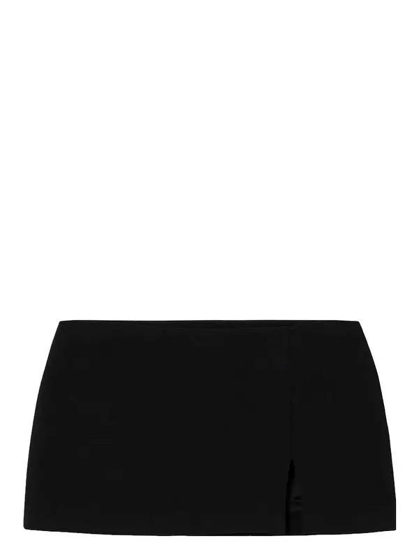 Acne Studios Crepe Mini Skirt With Side Slit - Black
