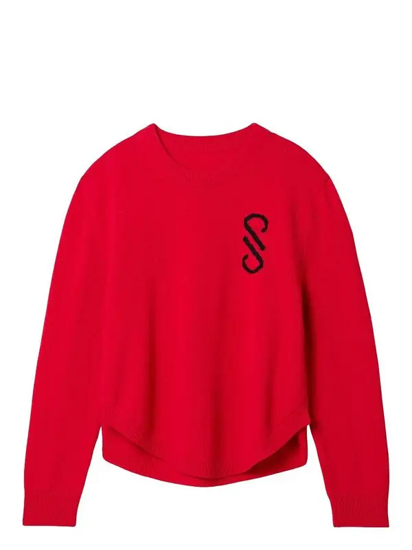 Proenza Schouler Wool Intarsia Knit Sweater - Red