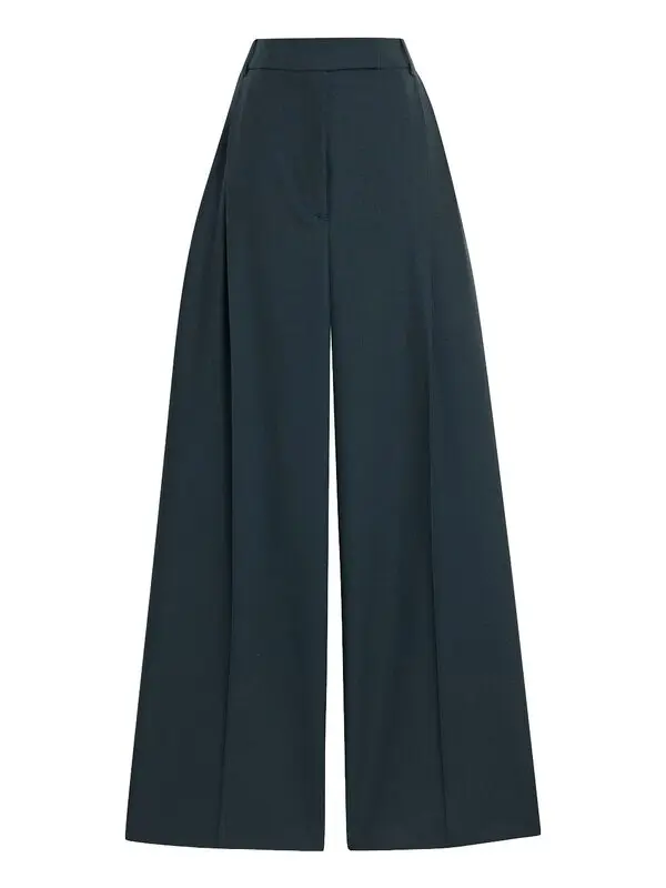 RÓHE Grain De Poudre Wool Wide-leg Pants - Storm Blue