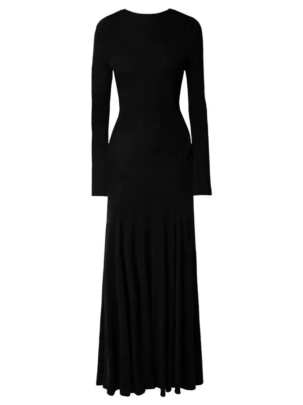 Christopher Esber Embellished Open-back Stretch-jersey Gown - Black